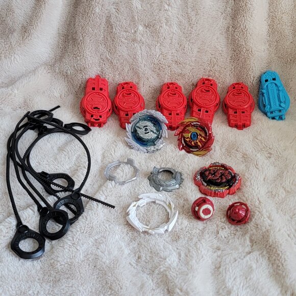 Beyblade | Toys | Beyblade Lot Of Parts Launchers Rip Cords Great ...